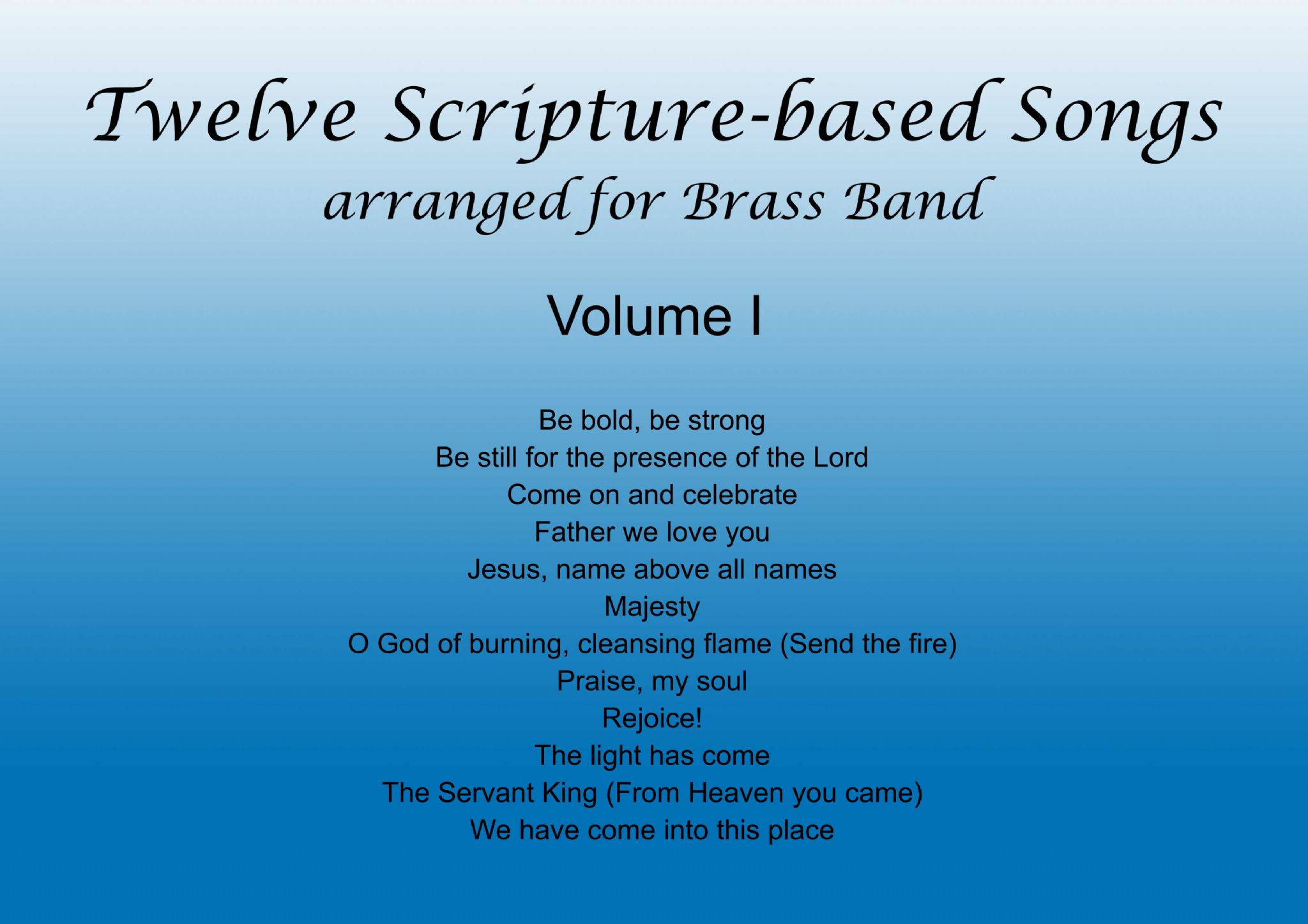 Twelve Scripture-Based Songs Volume I Salvationist Publishing